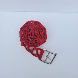 Red Belt, Crochet Belt, Eco Friendly Gifts, Zero Waste Gifts ...