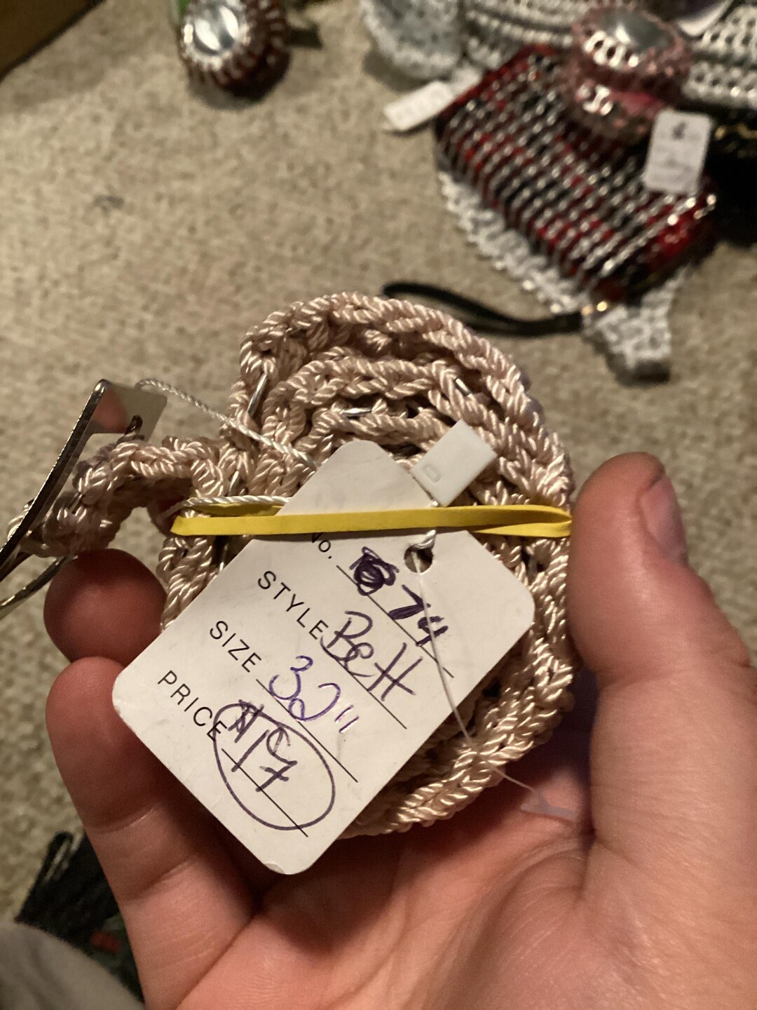 Tan Belt, Crochet Belt, Unique Gift for Her, Upcycled Belt, Zero Waste ...