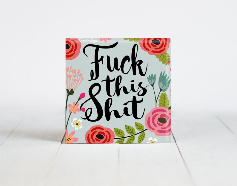 Funny Coasters for Women / Snarky Coasters / Curse Word - Etsy