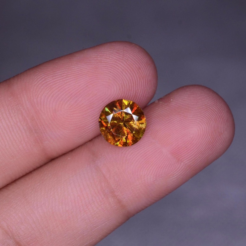 Natural Sphene (titanite) Gemstone | 2.48 Ct Zagi Mine Pakistan, Round ...