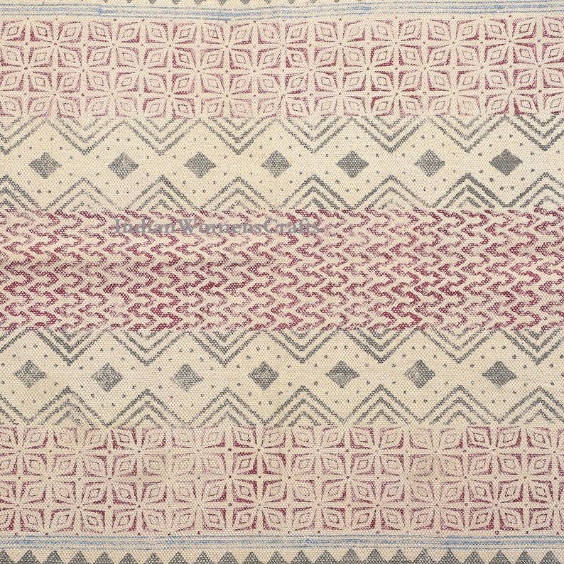 8x10 Feet Handblock Printed Rug / Indian Rug / Large Rug / Rug - Etsy
