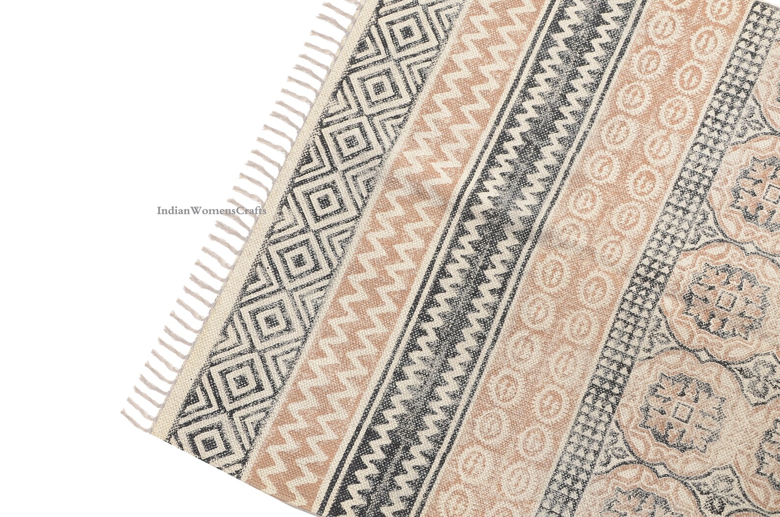 3X5 FEET Block Printed Area Rug - Etsy