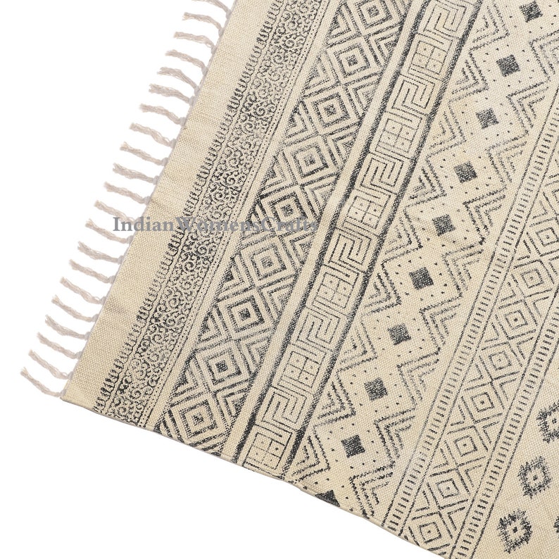 8X10 Feet Handblock Printed Rug / Indian Rug / Large Rug / Rug - Etsy