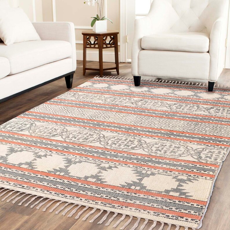 5x8 feet Handmade Block printed Rug / Rug runner / Carpet / | Etsy