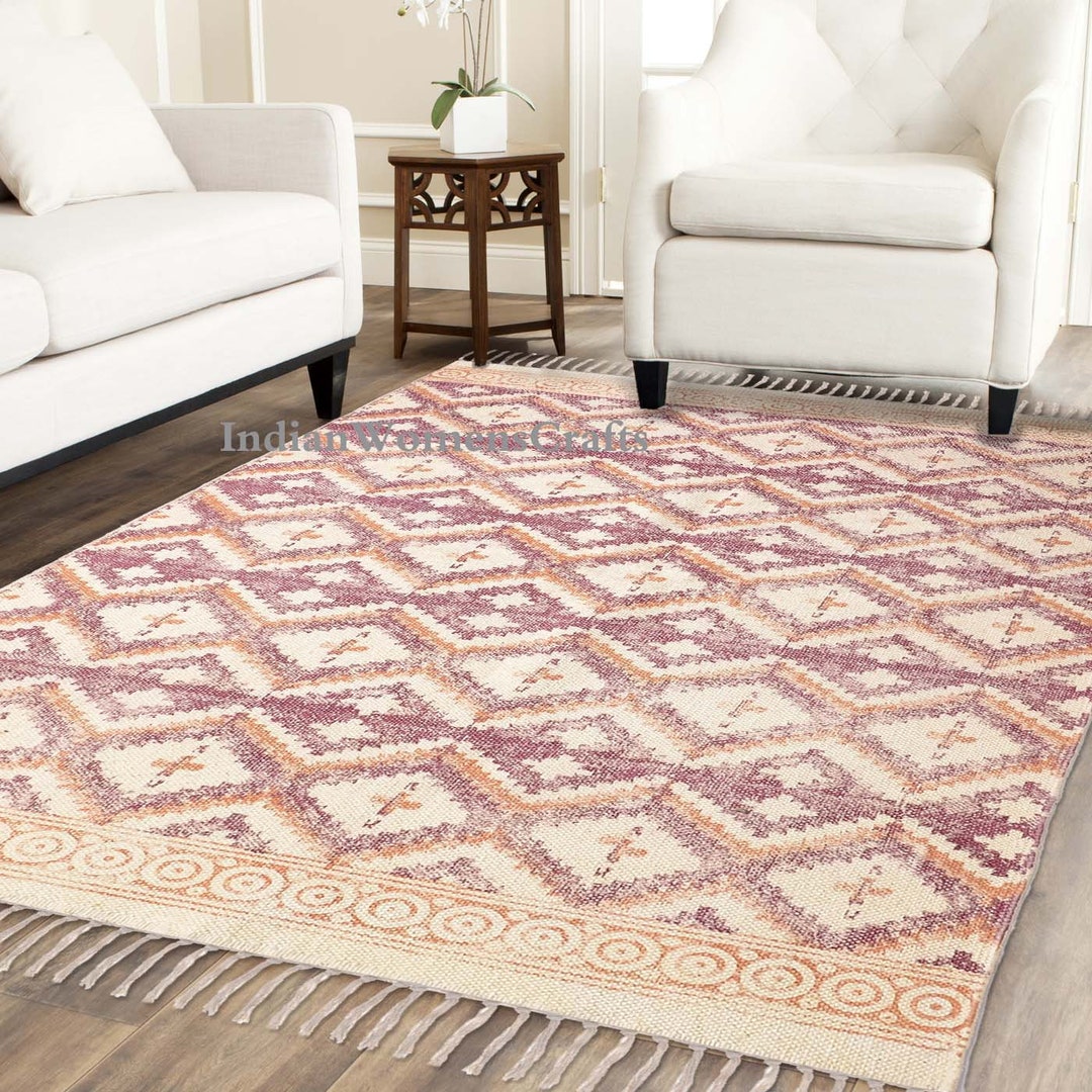 3X5 FEET Block Printed Area Rug - Etsy