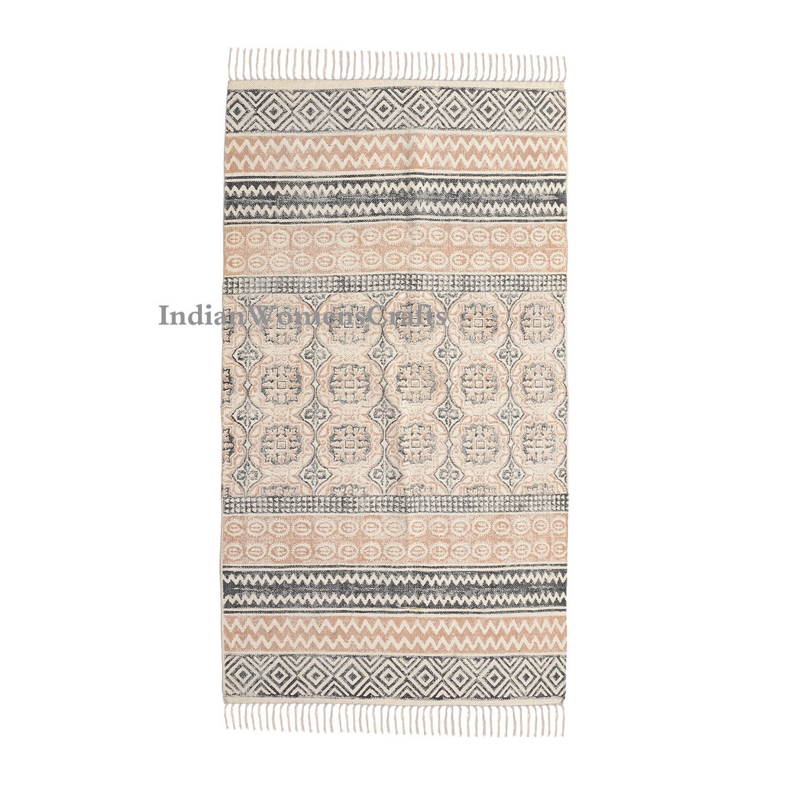 3X5 FEET Block Printed Area Rug | Etsy