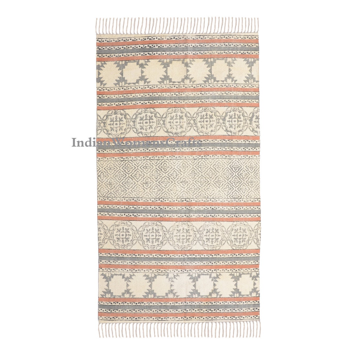 Indian Cotton Rug Woven Rug Decor Rug Rustic Rug Handmade | Etsy