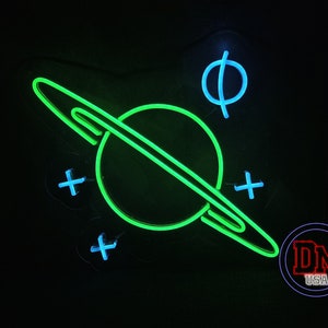 Neon Planet Sign, Saturn Neon Sign, Jupiter Neon Sign, Neptun Neon Sign ...