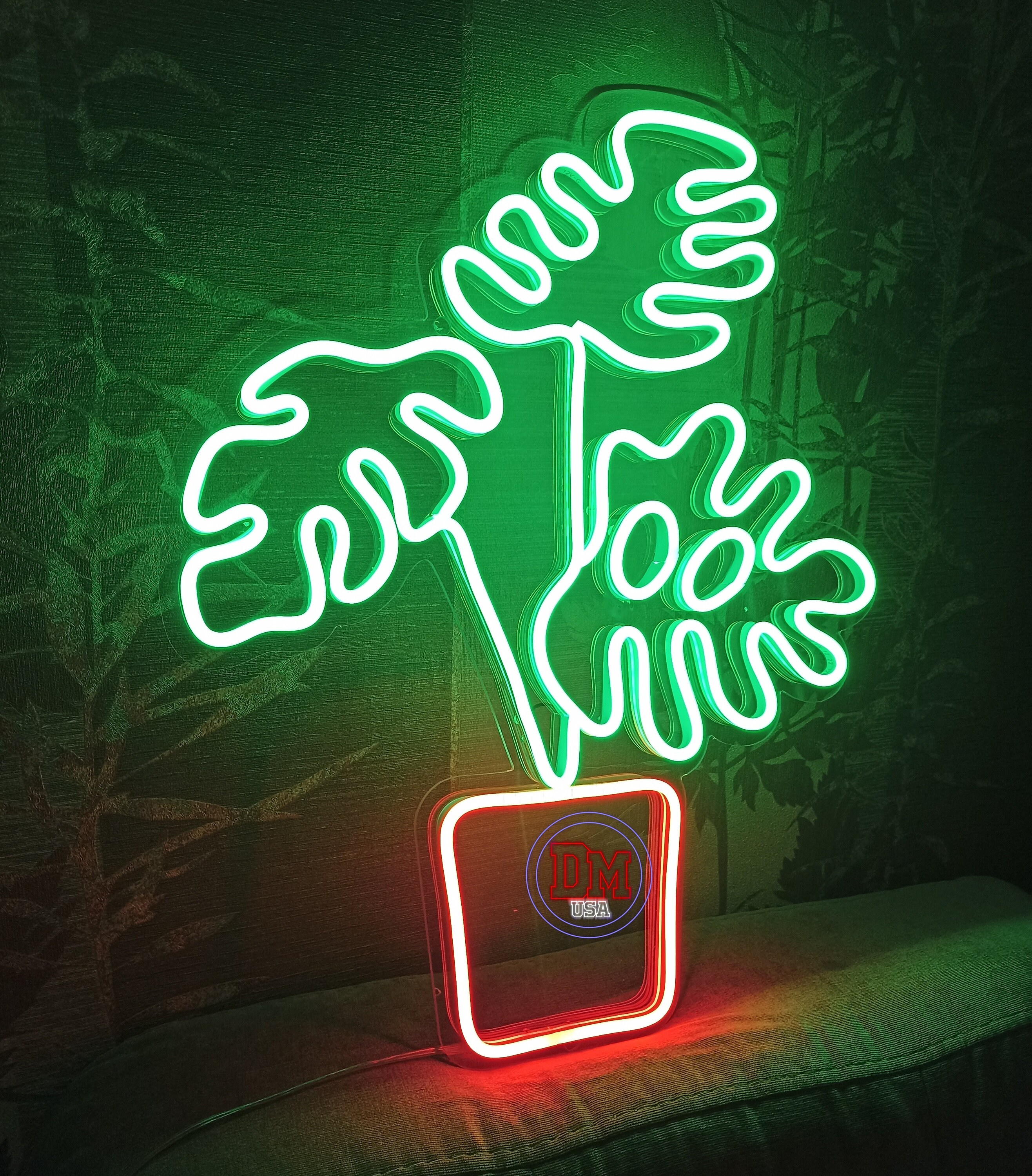 Monstera Leaf Neon Sign, Monstera Led Light, Flower Neon Sign, Home ...
