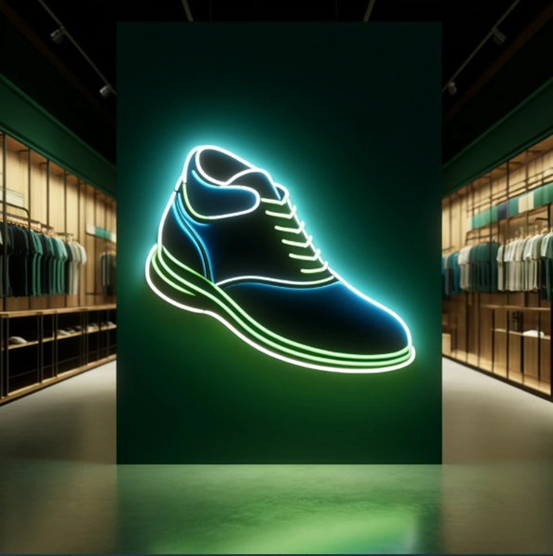 Golf Shoe Neon Sign, Neon Sneaker Sign, Neon Shoe Sign, Neon Sneaker ...