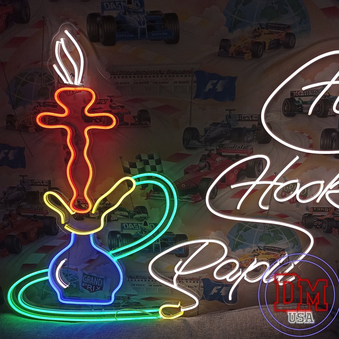 Hookah Neon Sign, Neon Hookah Sign, Hookah Bar Neon Sign, Neon Sign for ...