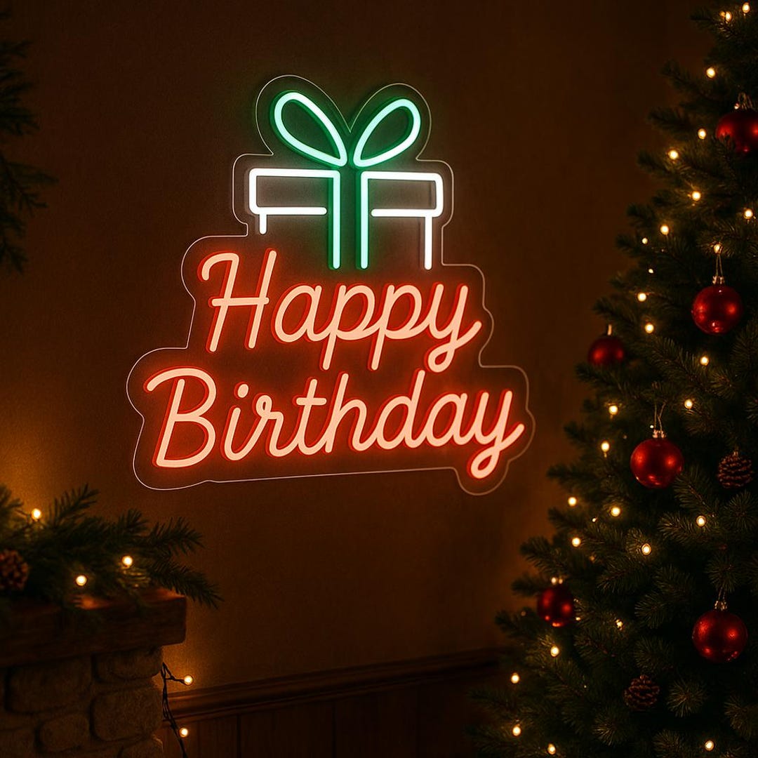 Happy Birthday Neon Sign – LED Neon Light for Birthday Party Decor ...
