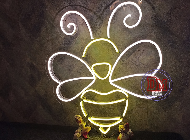 Bee Neon Sign, Honeybee Neon Sign, Bee Led Neon Light, Bee Lover Gift ...