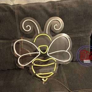 Bee Neon Sign, Honeybee Neon Sign, Bee Led Neon Light, Bee Lover Gift ...