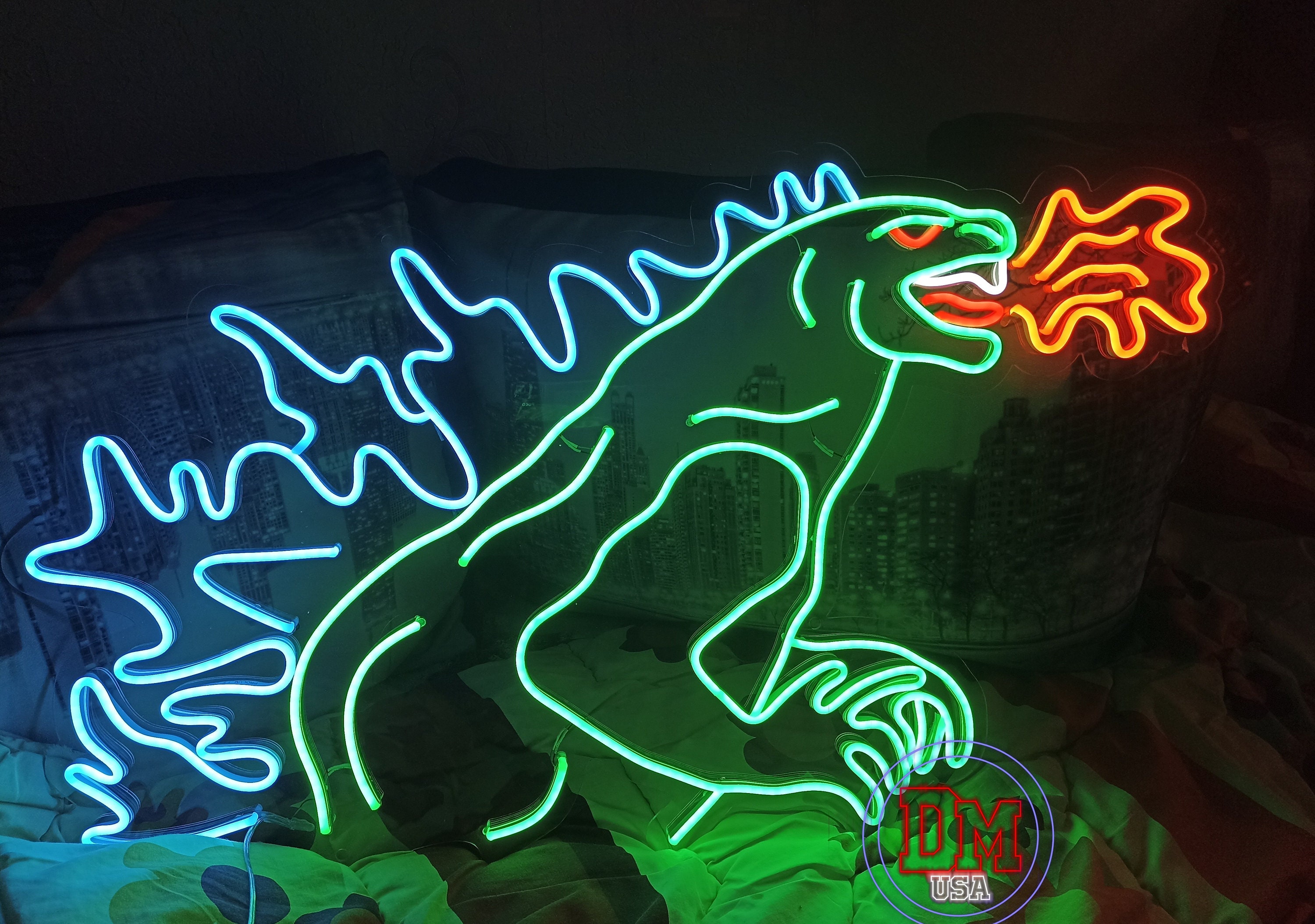 Dinosaur Neon Sign, Animals Neon Sign, Dragon Neon Sign, Neon Sign for ...