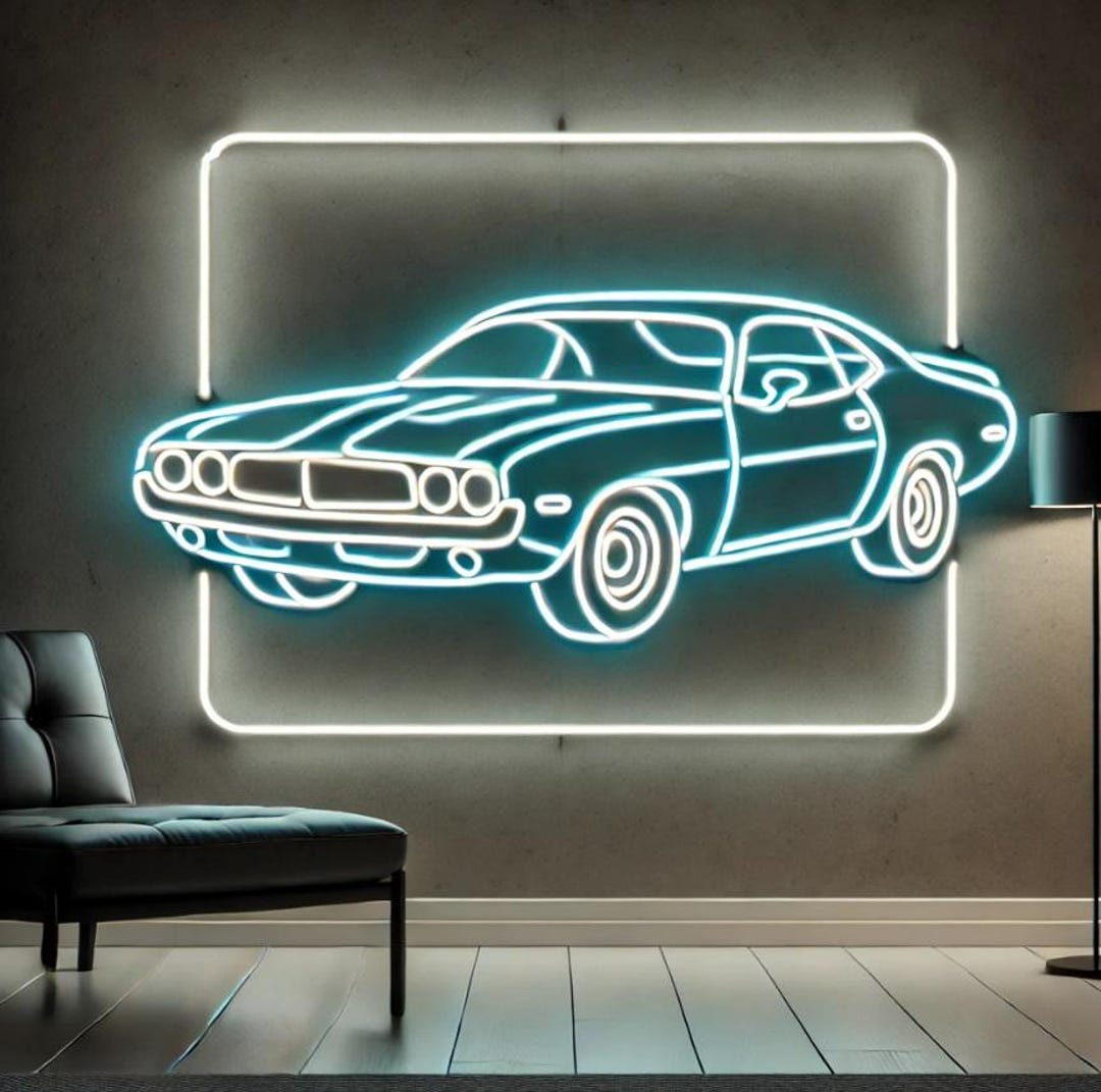 Retro Car Neon Sign, Vintage Car Neon Light, Classic Car Neon Sign, Old ...