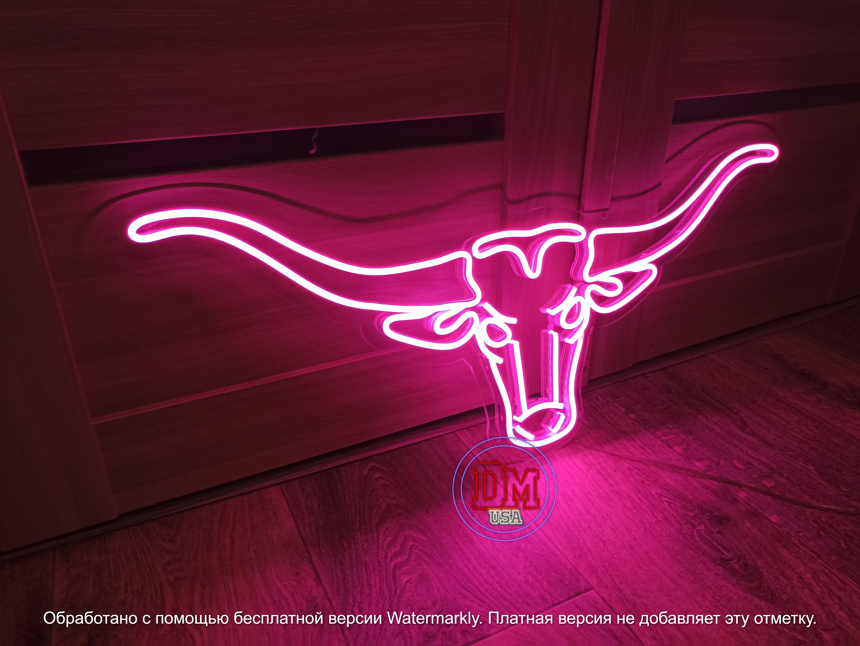 Longhorn Bull Neon Sign, Rodeo Bull Neon Sign, Head Bull Neon Sign ...
