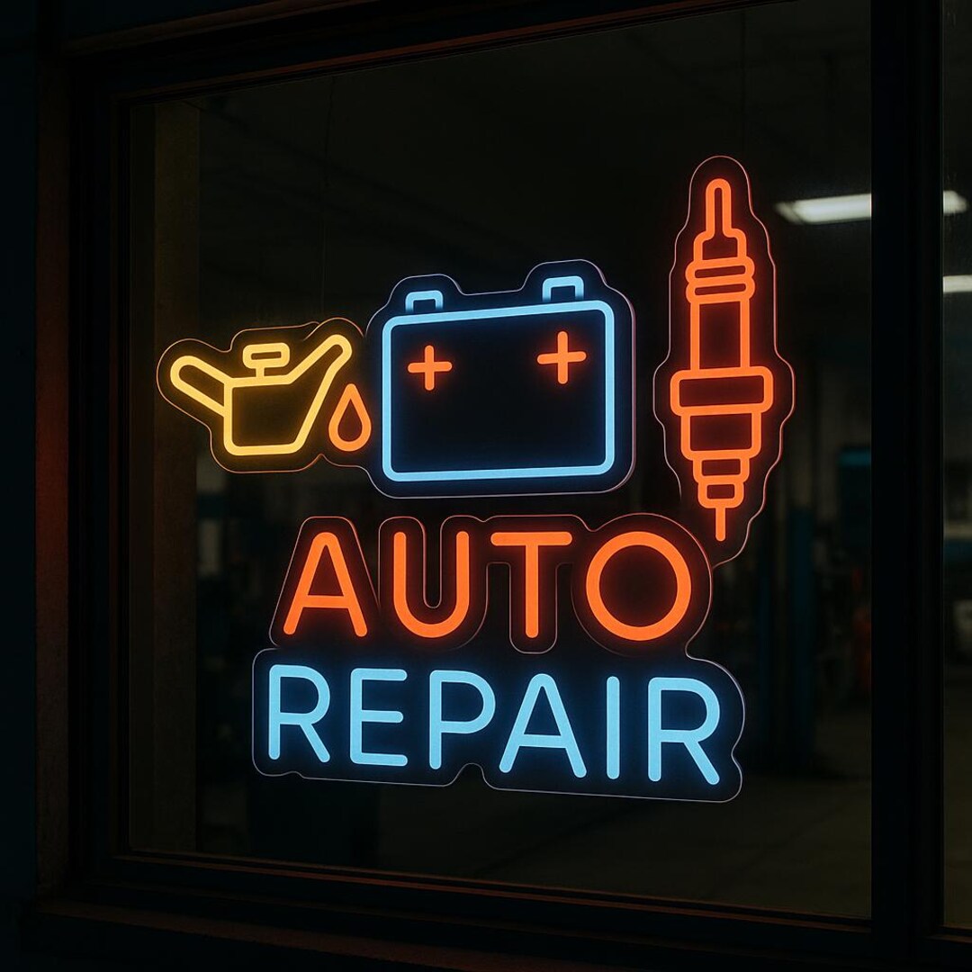 Auto Repair Neon Sign – Garage, Workshop, or Man Cave Light - Etsy