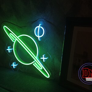 Neon Planet Sign, Saturn Neon Sign, Jupiter Neon Sign, Neptun Neon Sign ...