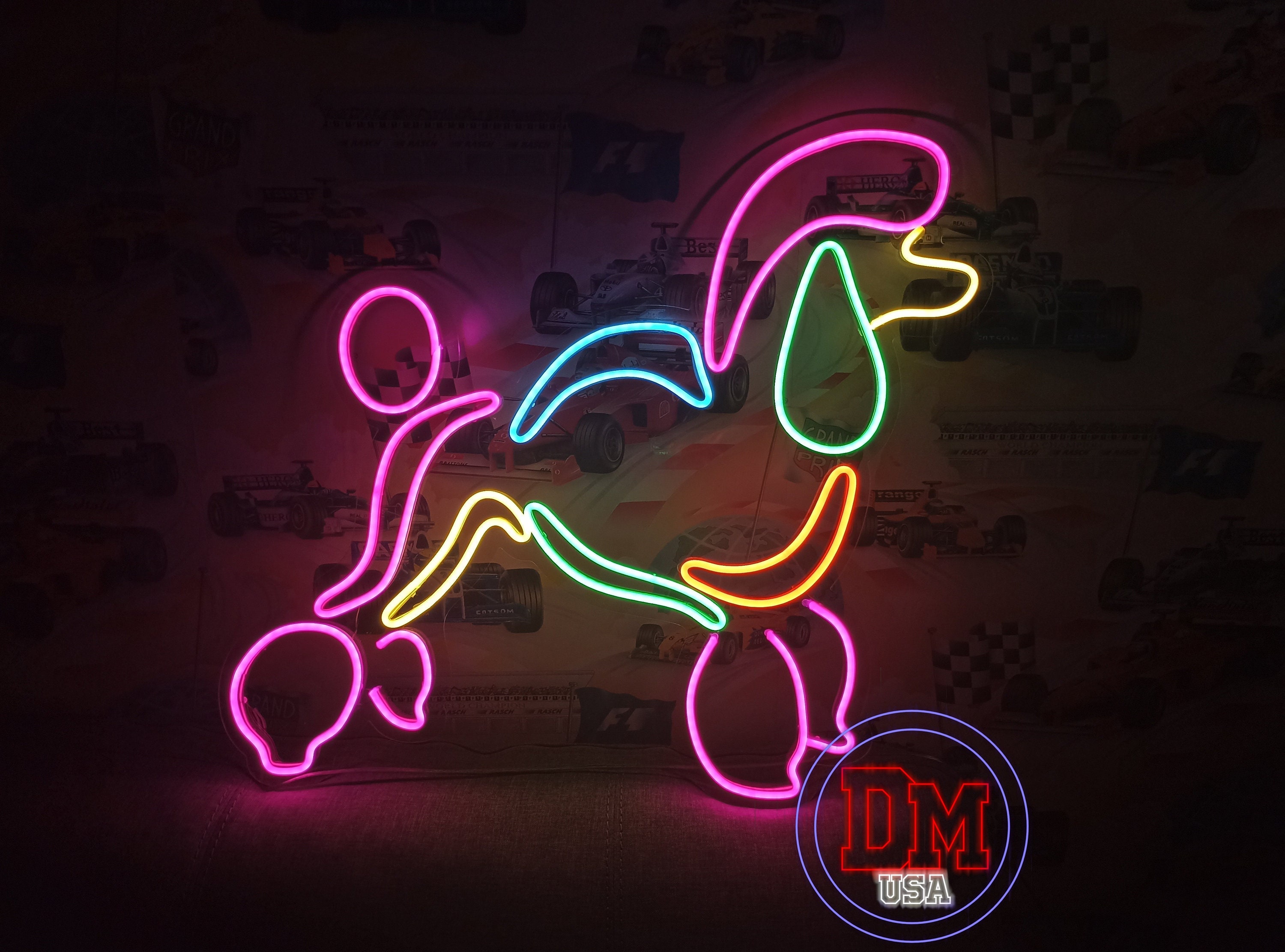 Dog Poodle Neon Sign, Poodle Breed Neon Sign, Poodle Lovers Neon Sign ...