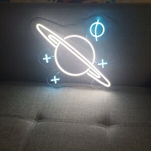 Neon Planet Sign, Saturn Neon Sign, Jupiter Neon Sign, Neptun Neon Sign ...