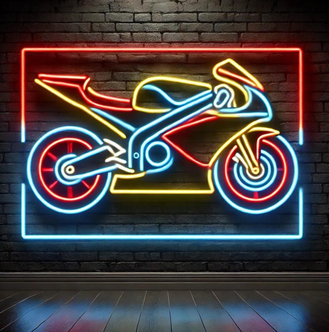 Sports Motorcycle Neon Sign , Neon Motorcycle Sign, Neon Sport Bike ...