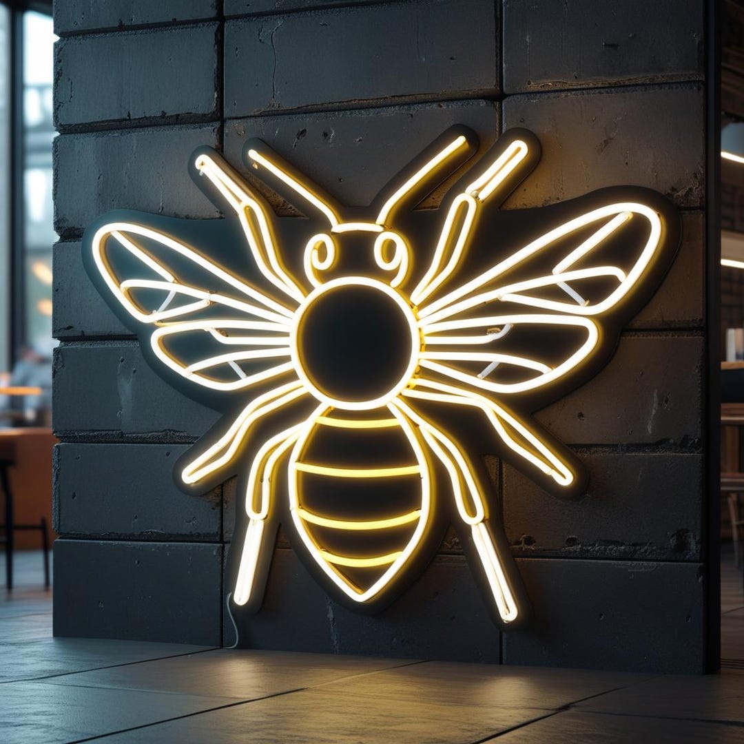 Bee Neon Sign, Honeybee Neon Sign, Bee Led Neon Light, Bee Lover Gift ...