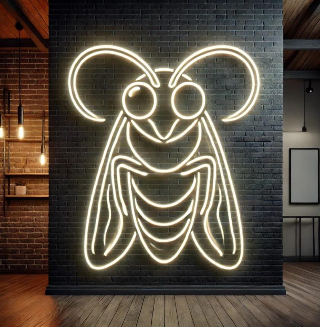 Bug Neon Light, Neon Bug Sign, Insect Neon Light, Neon Insect Decor ...