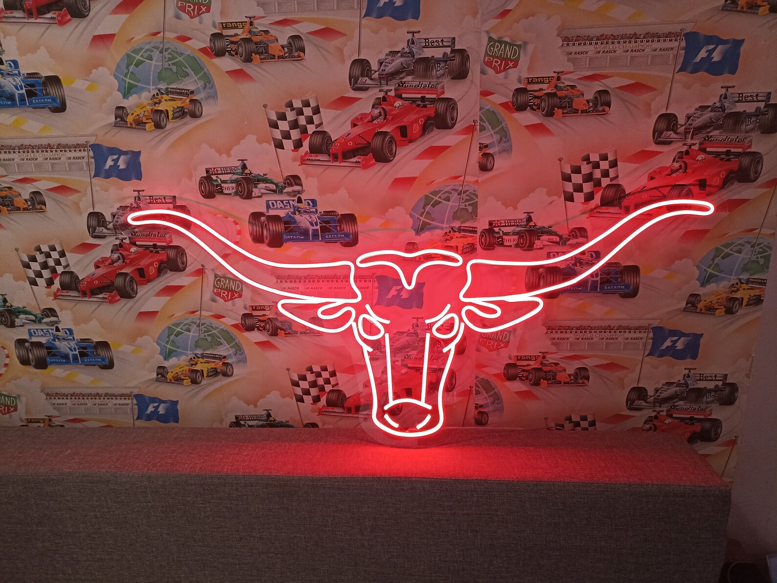 Longhorn Bull Neon Sign, Rodeo Bull Neon Sign, Head Bull Neon Sign ...