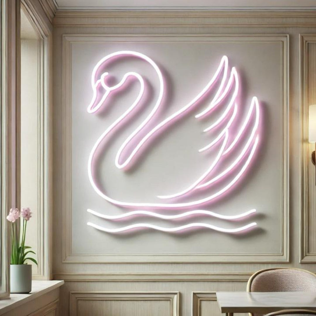 Swan Neon Sign, Neon Swan Light, LED Swan Sign, Swan Shaped Neon Sign ...