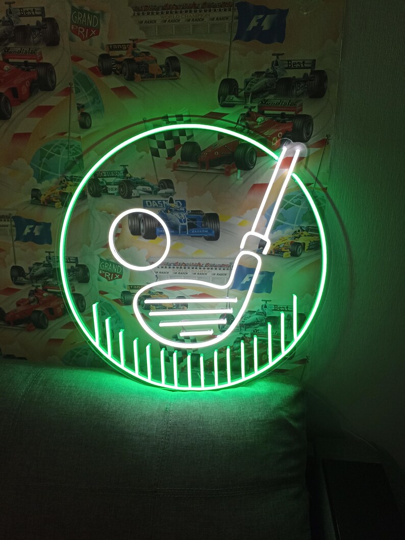 Golf Neon Sign, Club and Ball Light, Golfer Decor, Man Cave Art - Etsy