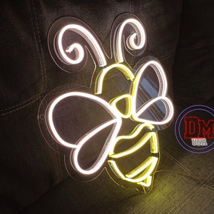 Bee Neon Sign, Honeybee Neon Sign, Bee Led Neon Light, Bee Lover Gift ...
