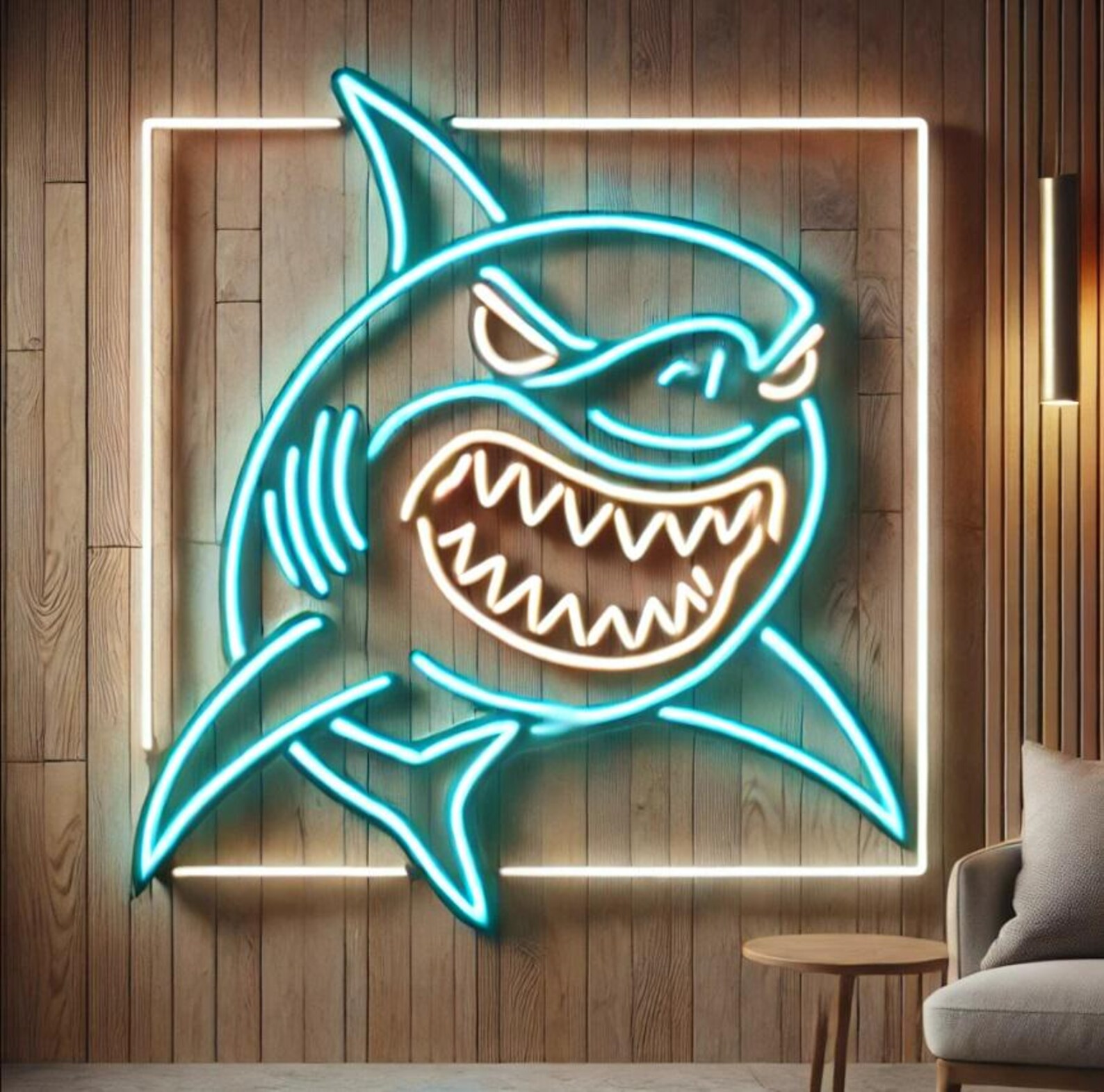 Shark Neon Sign, Neon Hammerhead Sign, Whale Shaped Neon Sign,n Light ...