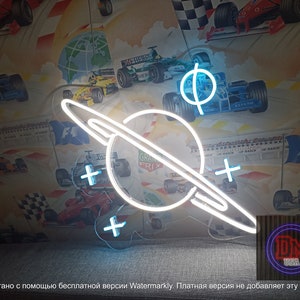 Neon Planet Sign, Saturn Neon Sign, Jupiter Neon Sign, Neptun Neon Sign ...