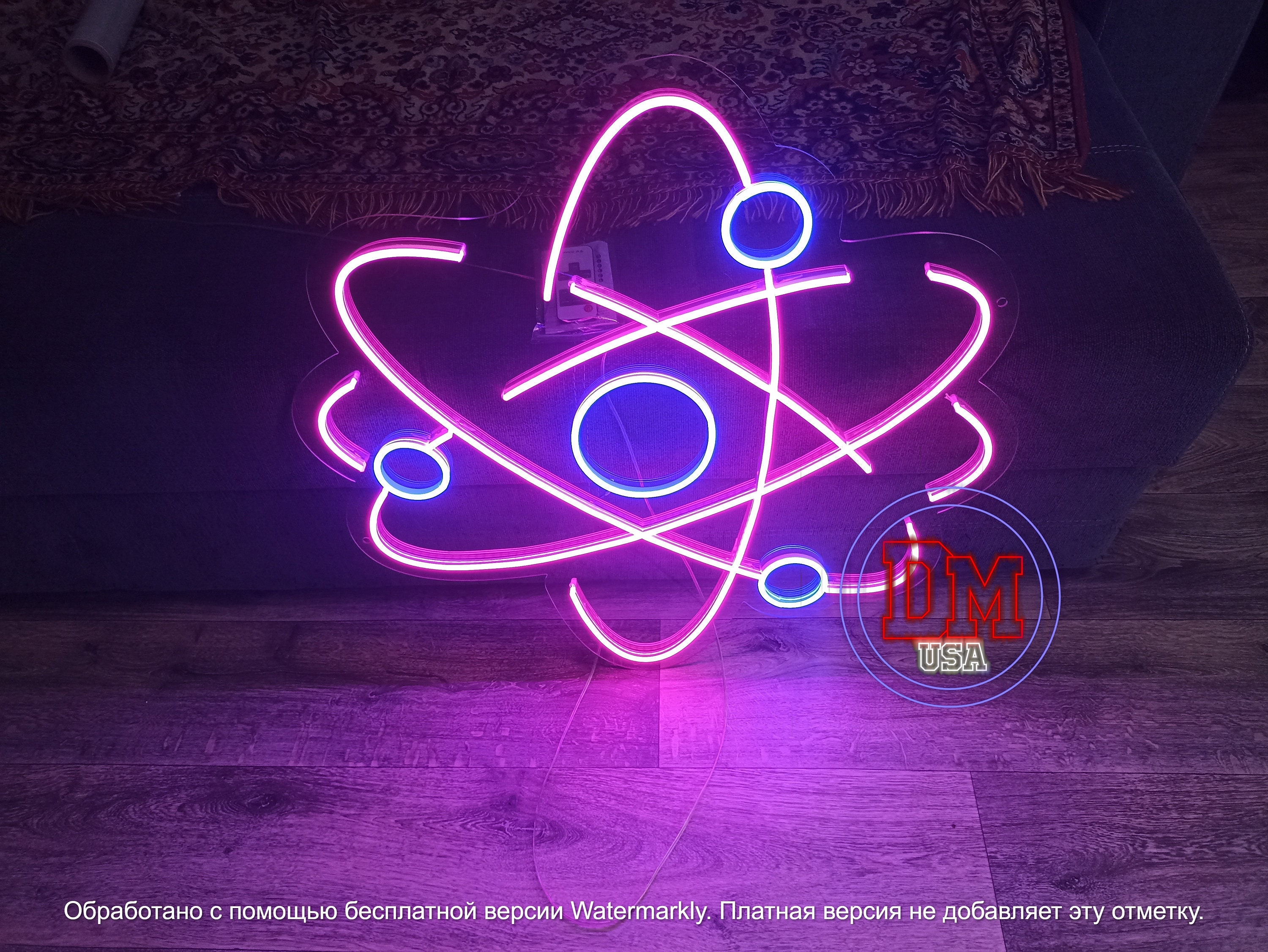 Neon Sign Atom ATOM Symbol Science LED Sign Neon Sign Atom - Etsy