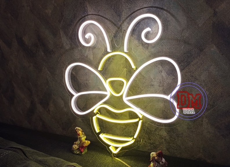 Bee Neon Sign, Honeybee Neon Sign, Bee Led Neon Light, Bee Lover Gift ...