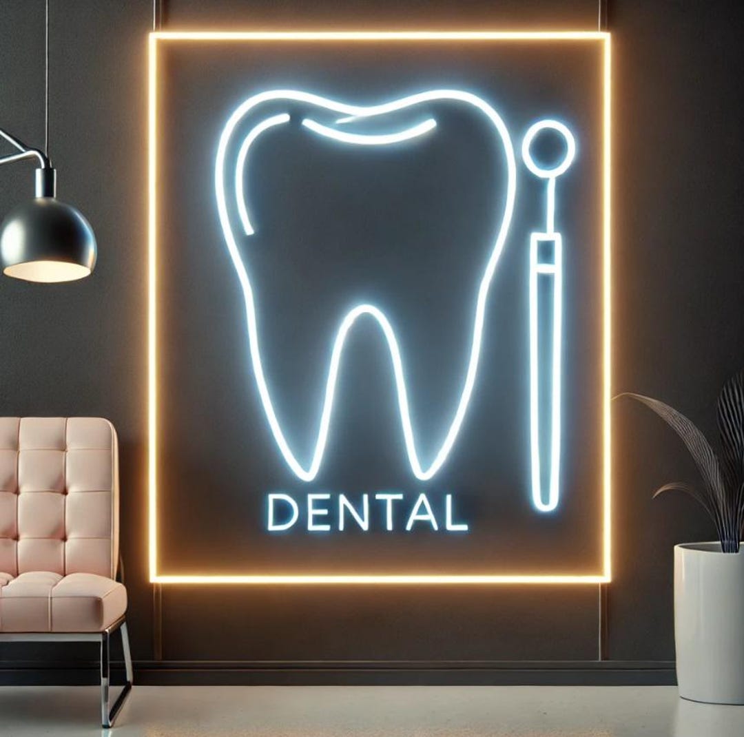 Dental Clinic Neon Sign, Dentist Office Neon Sign, Dental Neon Light ...
