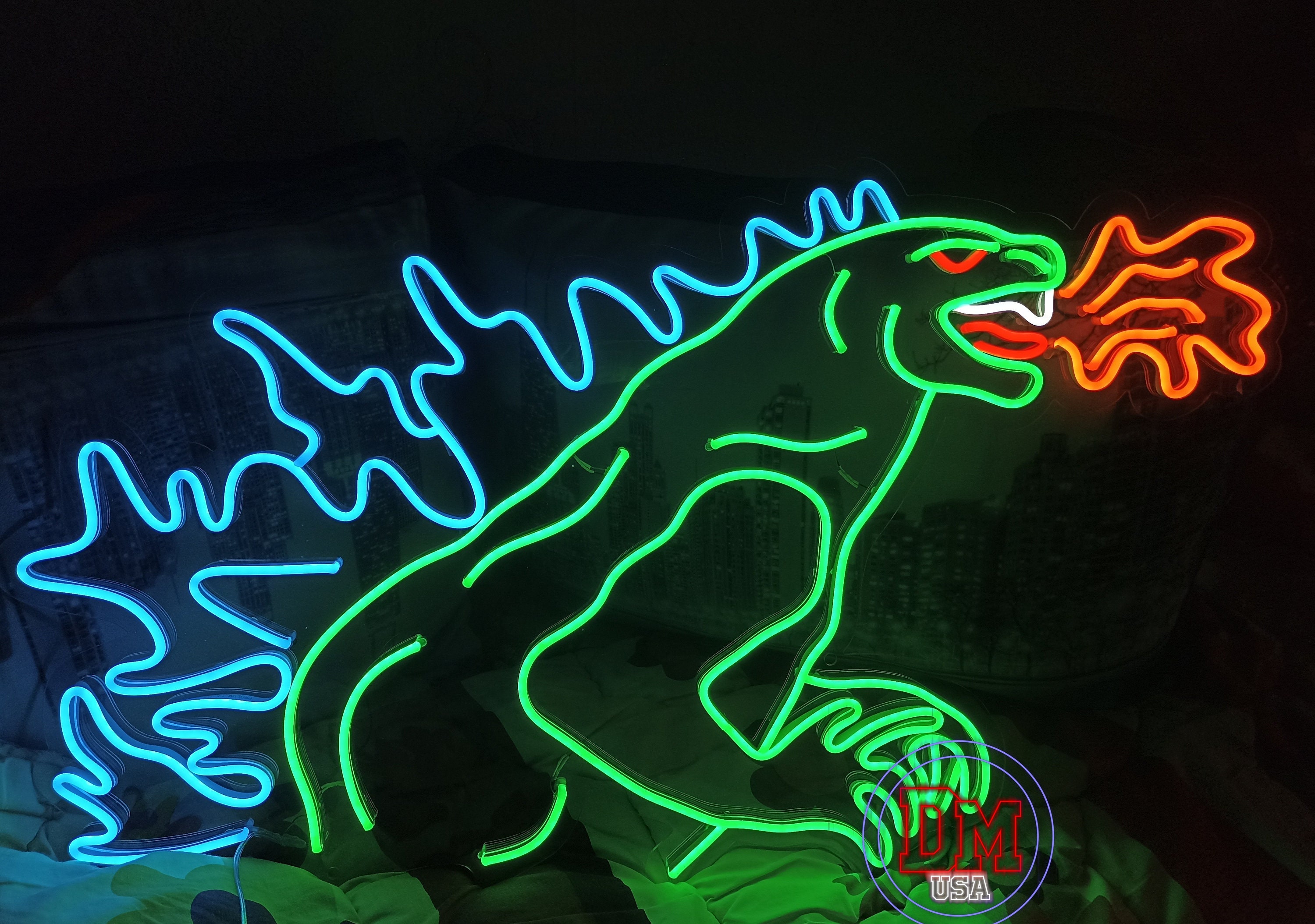 Outdoor | Neon Dinosaur Sign | LED Wall Art | VOODOO NEON Dinosaur Neon ...