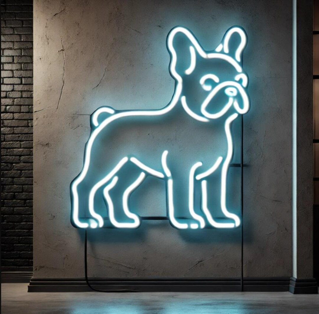 Dog Neon Sign, French Bulldog Neon Sign, Dog Lovers Neon Sign ...