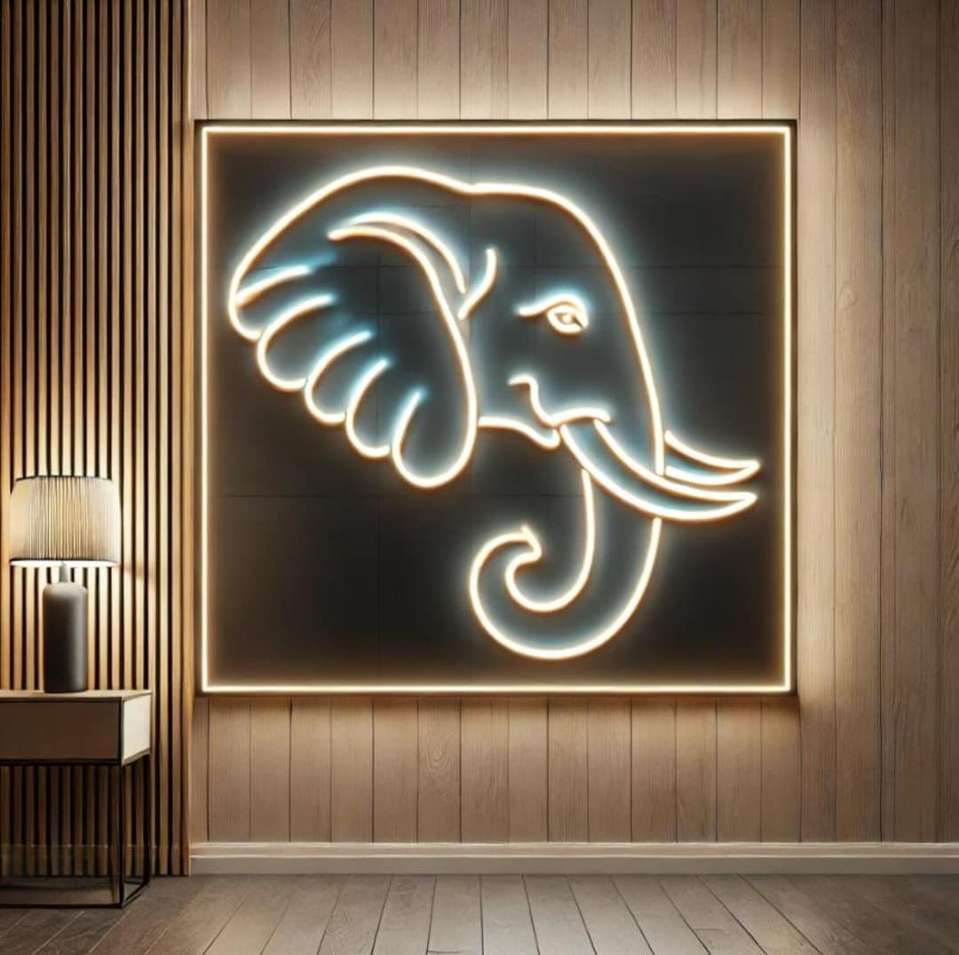 Elephant Neon Sign, Elephant Led Light, Neon Sign Elephant Design ...