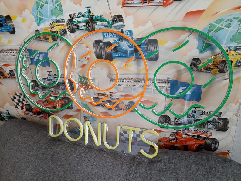 Donut Neon Sign, Neon Donut Sign, Light up Donut Sign, LED Donut Sign ...