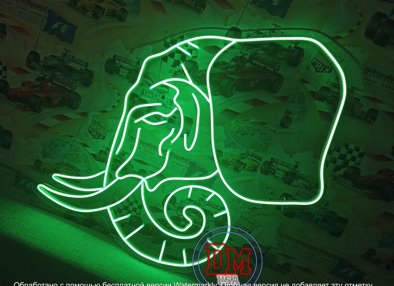 Neon Elephant Sign, Elephant Neon Sign, Neon Sign Elephant Design ...