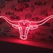 Longhorn Bull Neon Sign, Rodeo Bull Neon Sign, Head Bull Neon Sign ...
