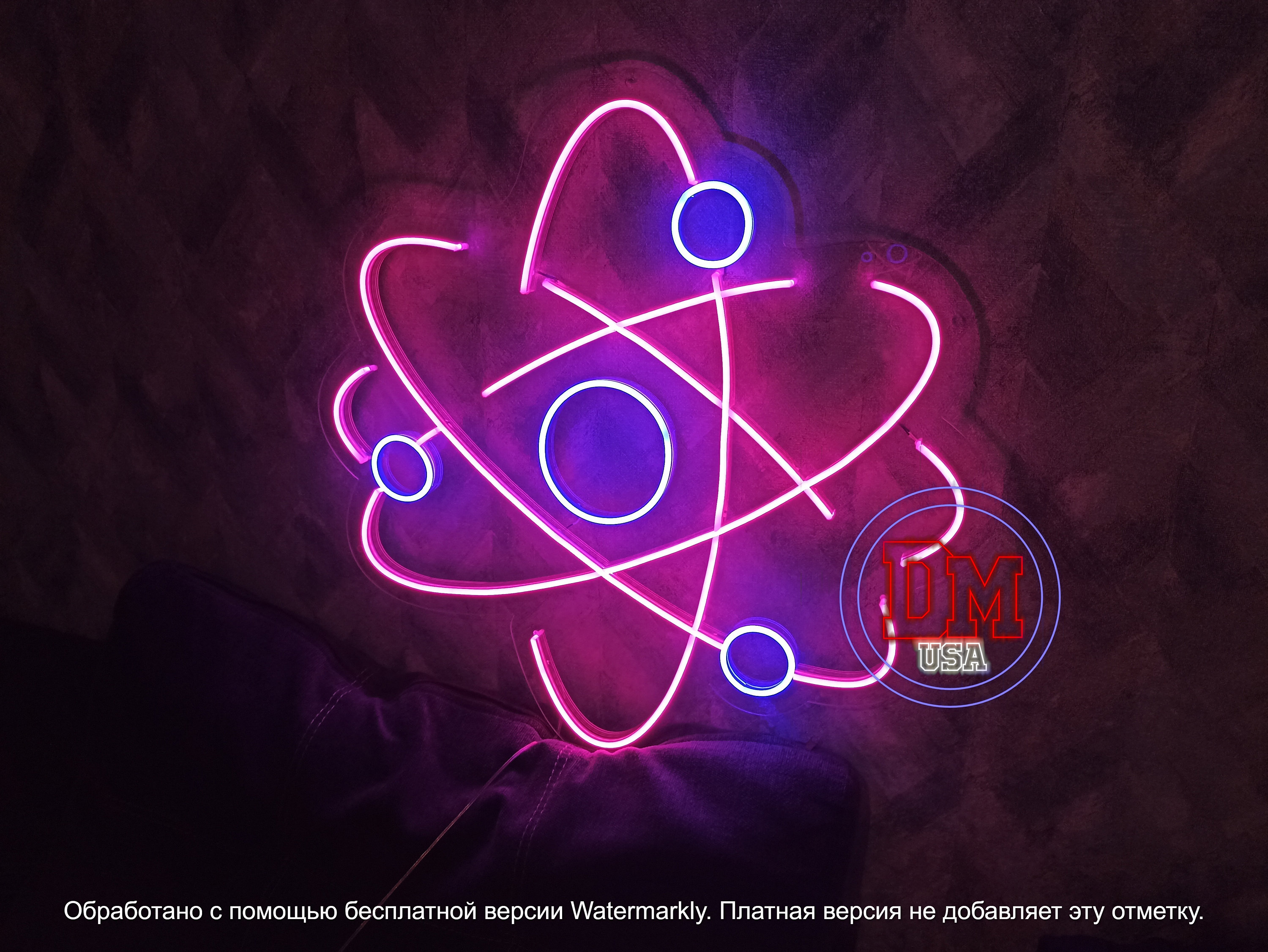 Neon Sign Atom ATOM Symbol Science LED Sign Neon Sign Atom - Etsy