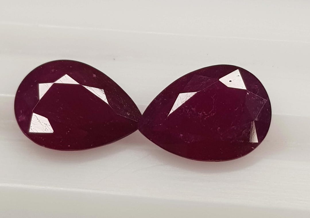 6.10 Ct Natural Glass Filled Ruby Cut Stone, AAA Quality Ruby Glass ...
