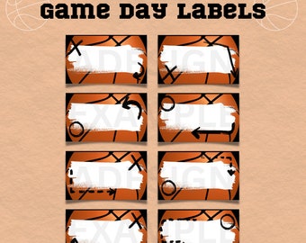 Basketball Game Day Food Labels, Basketball Buffet Label, Basketball ...