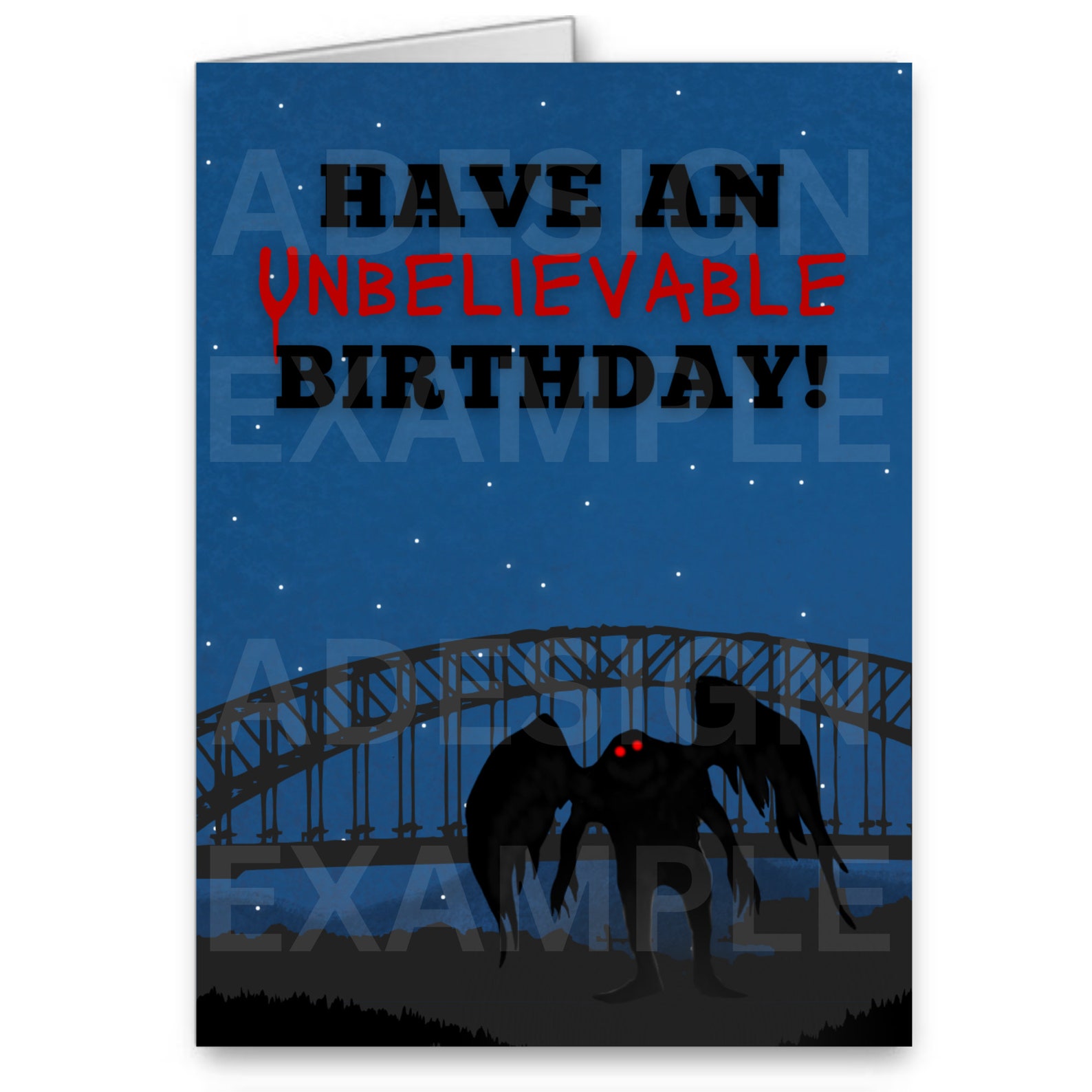 Mothman "have an Unbelievable Birthday" Card - Printable Legend of ...