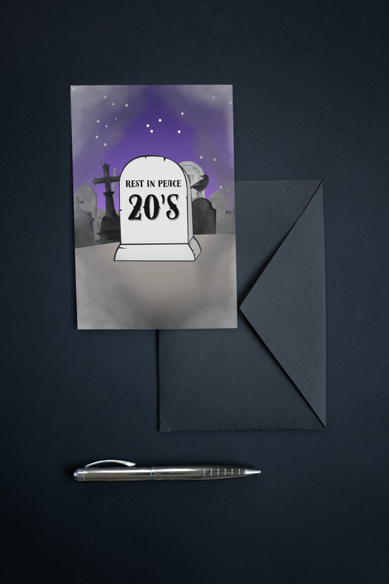 Printable RIP to 20s, 30s, or 40s Birthday Card, Here Lies Your Youth ...