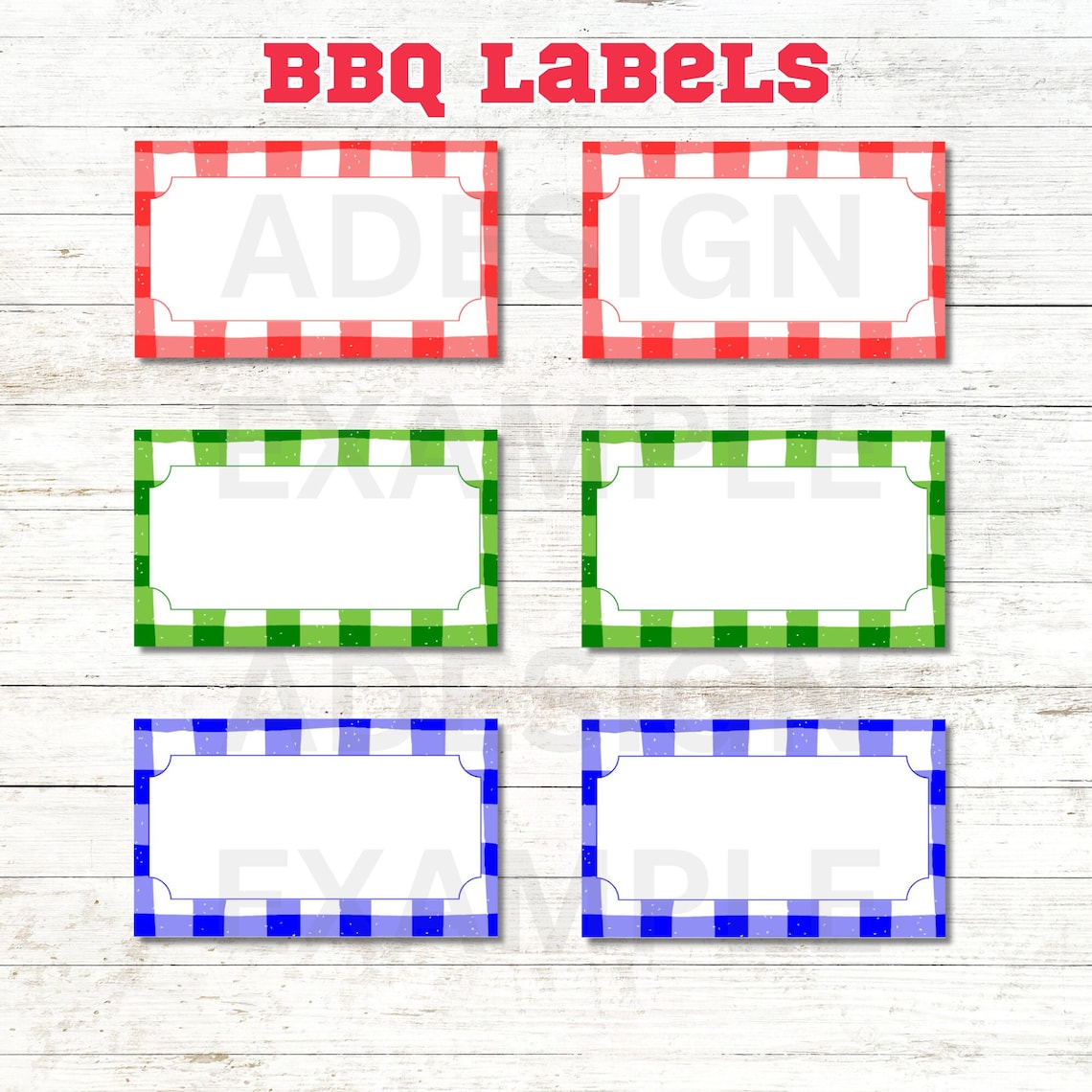 BBQ Food Labels: Cookout Buffet Cards (PDF) - Etsy