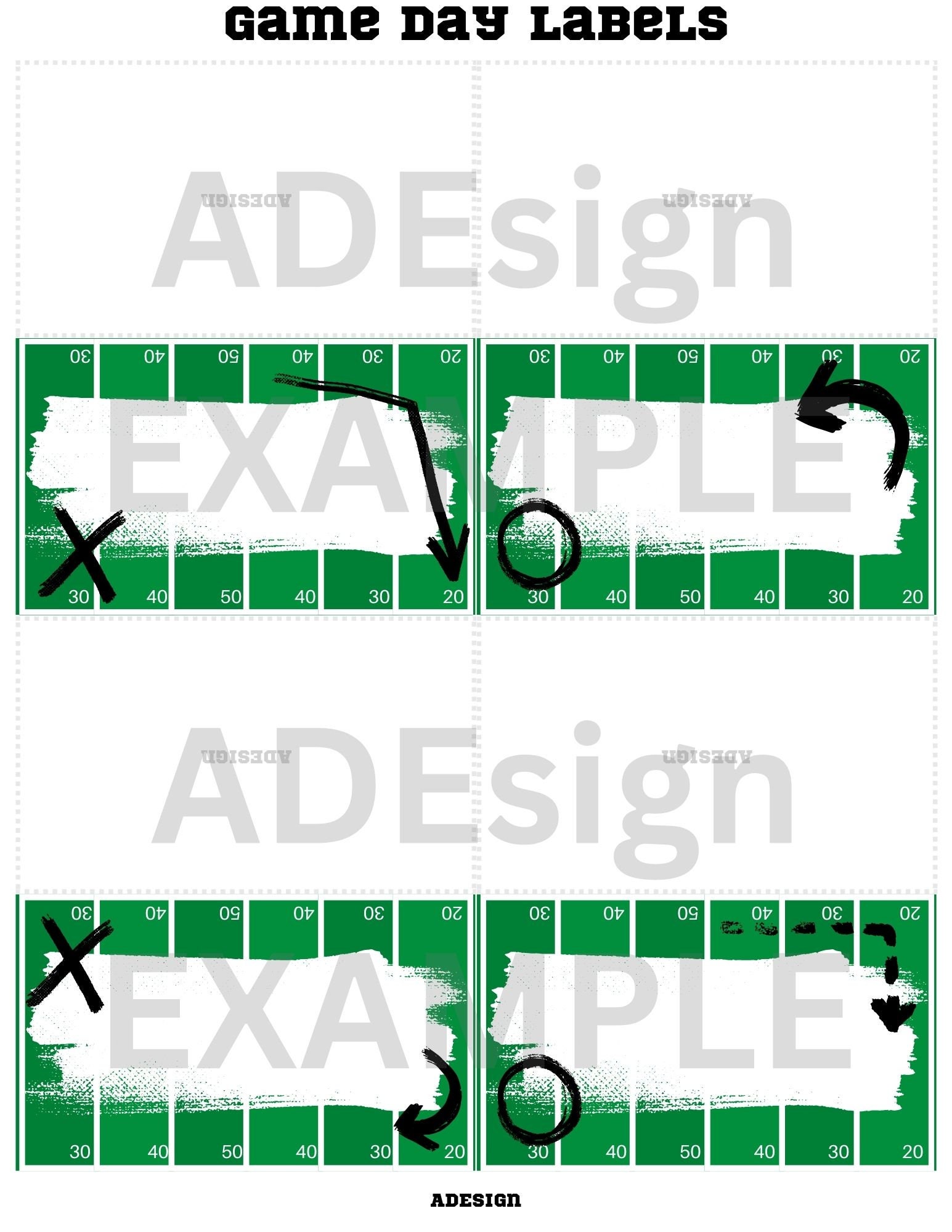 Football Game Day Food Labels: Buffet Cards (PDF) - Etsy